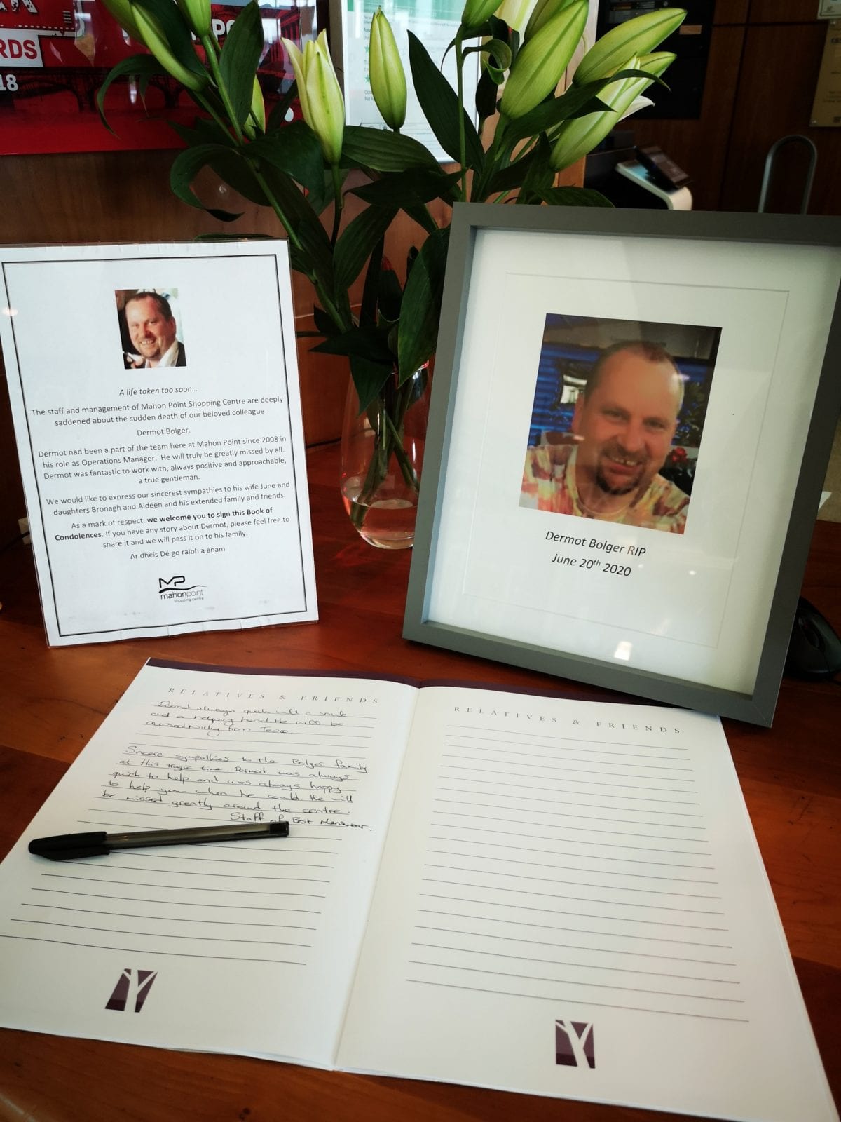 Dermot Bolger RIP | Mahon Point Shopping Centre